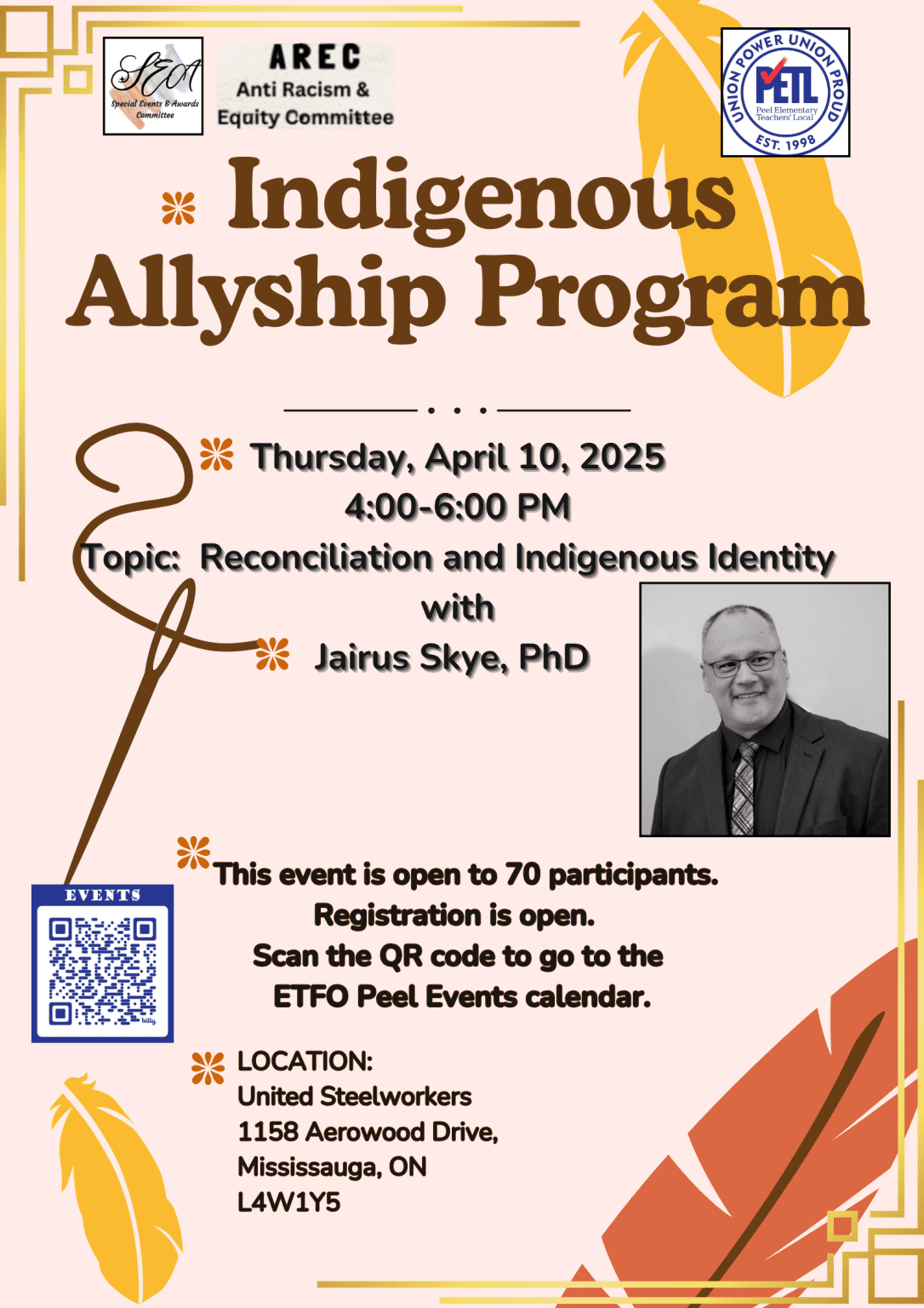 Indigenous Allyship Program (Thurs Apr 10 - SEAC Event) - PETL