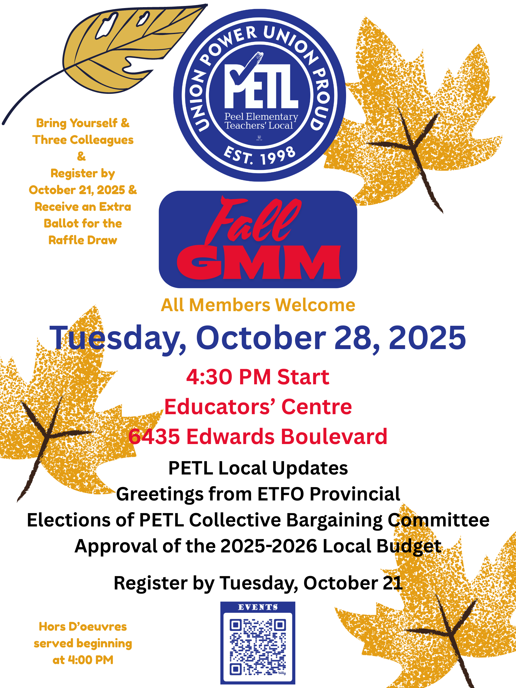 Fall GMM (Tues Oct 28) - PETL