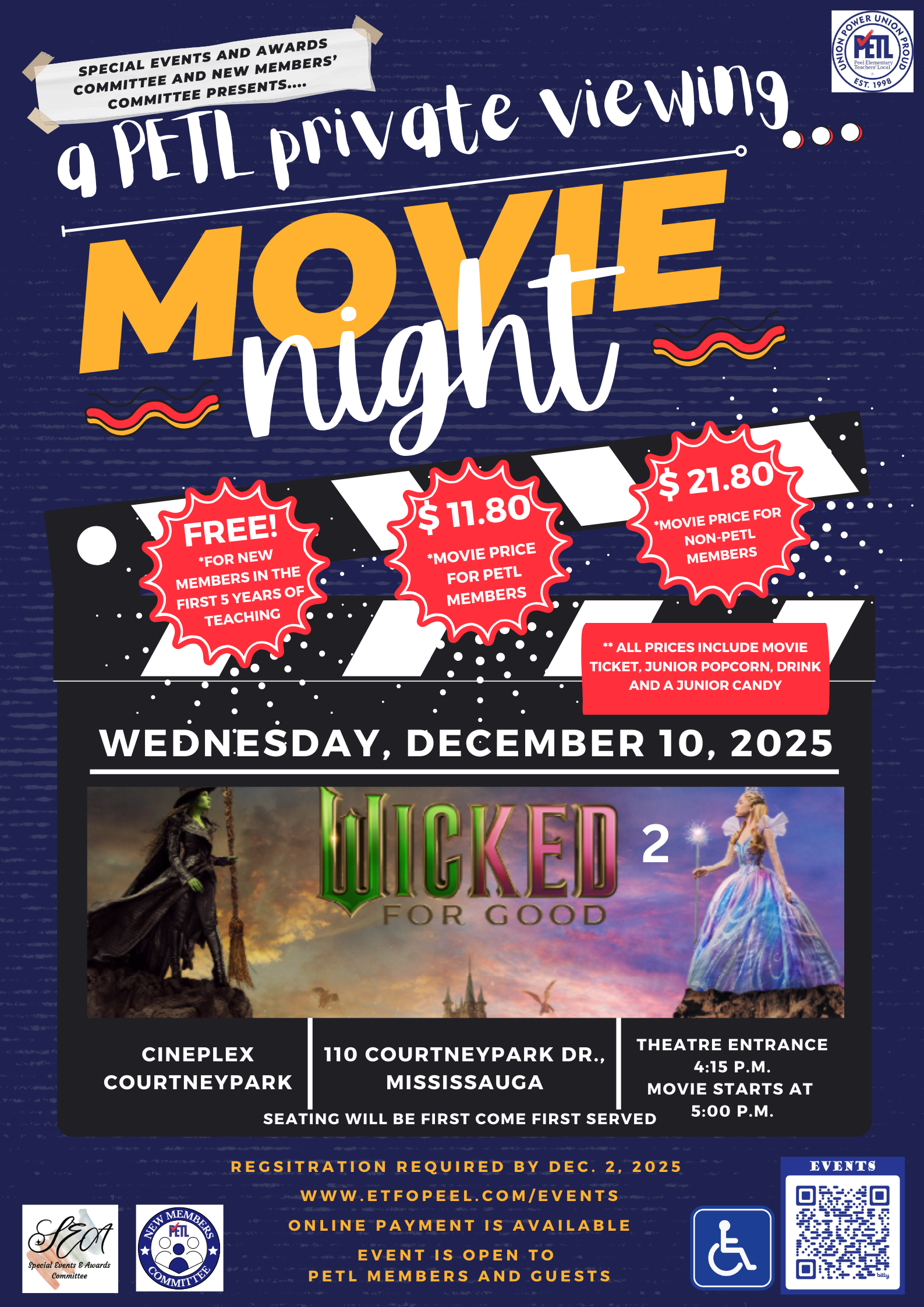 Wicked for Good Movie Night (Wed Dec 10 - SEA & NM Committees) - PETL